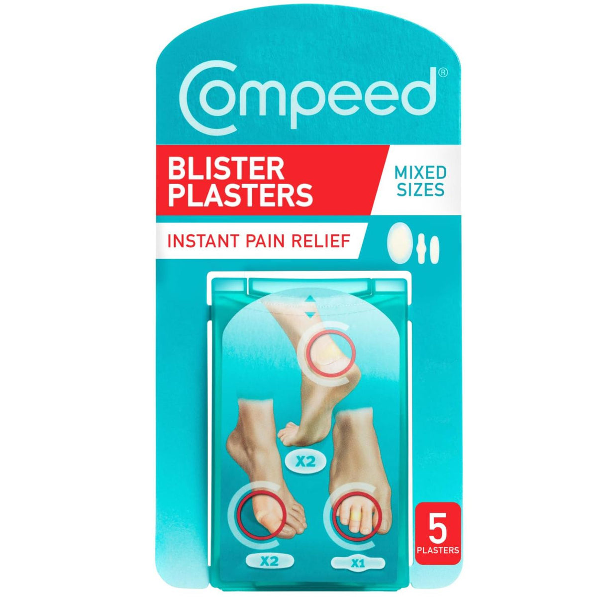 Compeed Hydrocolloid Blister Plasters – Mixed 5-Pack