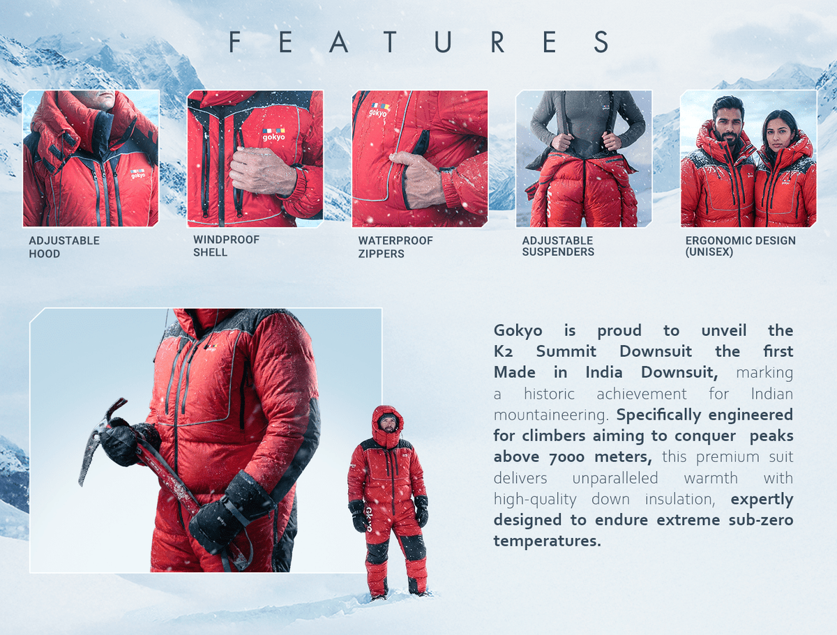 Explore Down Suit | K2 Summit Down Suit for Men | Gokyo
